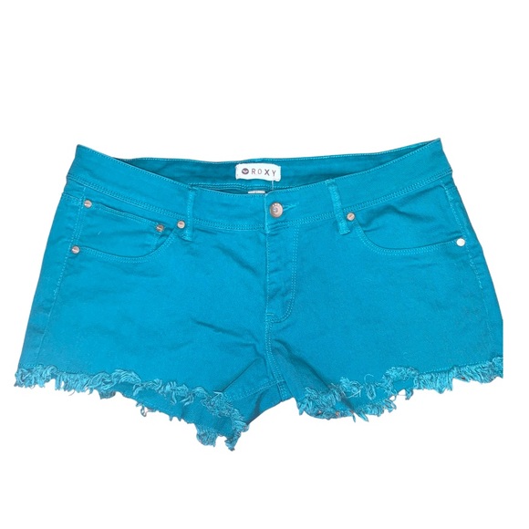 Roxy | Shorts | Roxy Turquoise Cutoff Denim Shorts | Poshmark